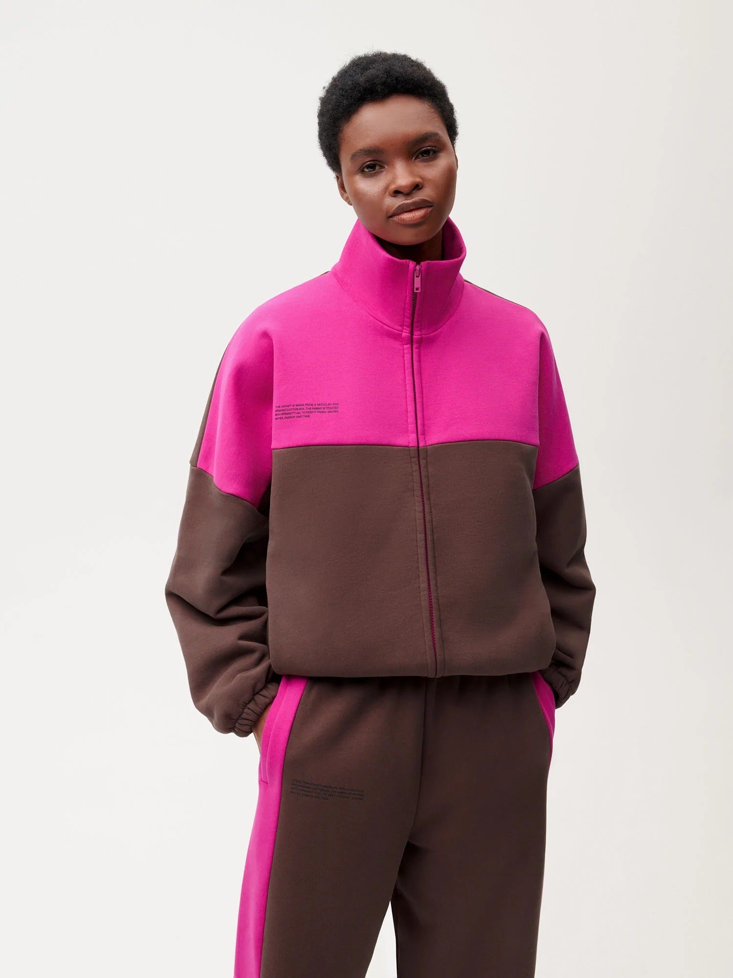 Pangaia + Recycled Cotton Colour Block Jacket