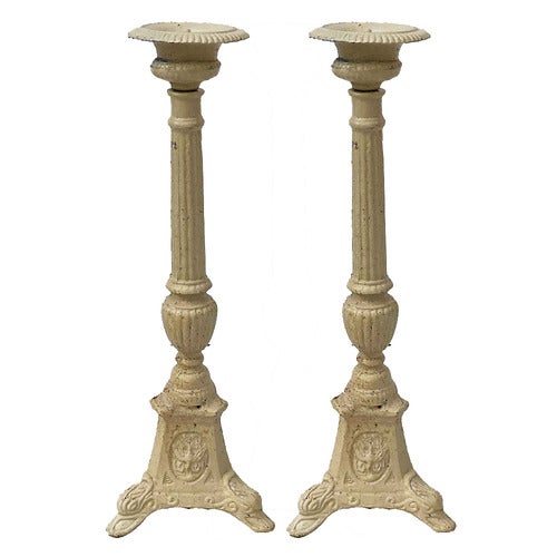 Cast Iron Outdoor + Johan Cast Iron Candlesticks (Set of 2)