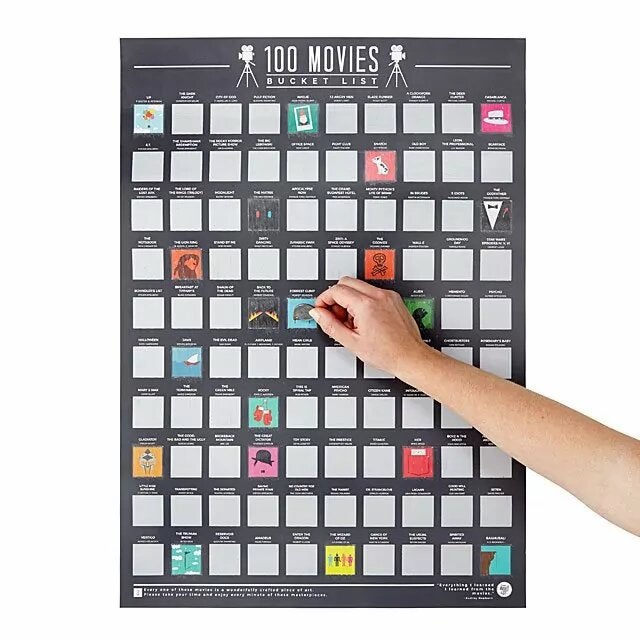 Uncommon Goods + 100 Movies Scratch Off Poster