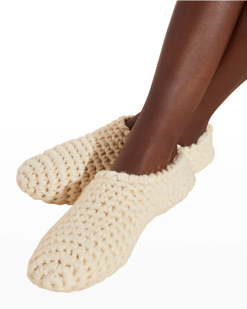 Eberjey + Wide-Knit Ankle Slipper Socks