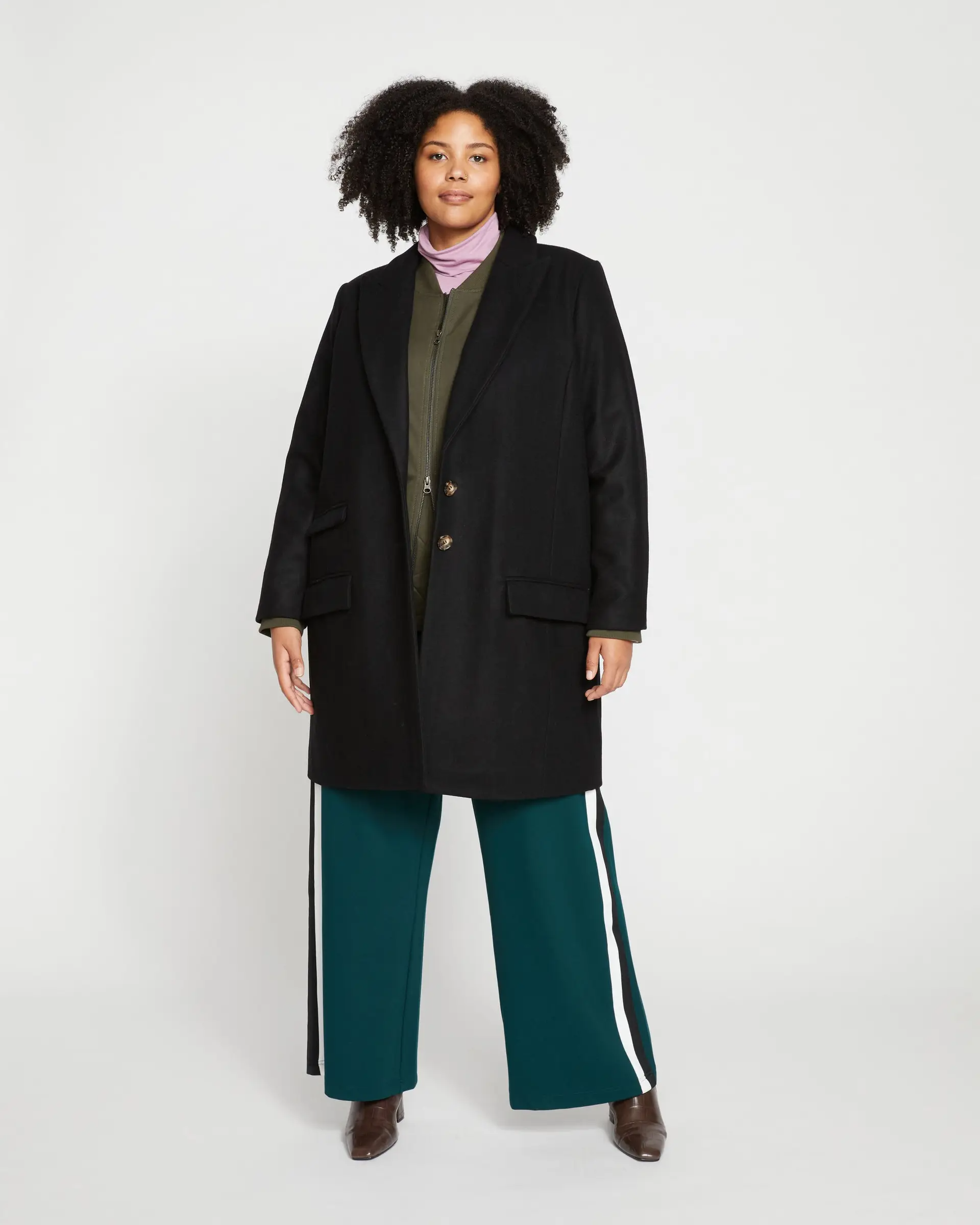 Universal Standard + Peak Lapel Tailored Wool Coat