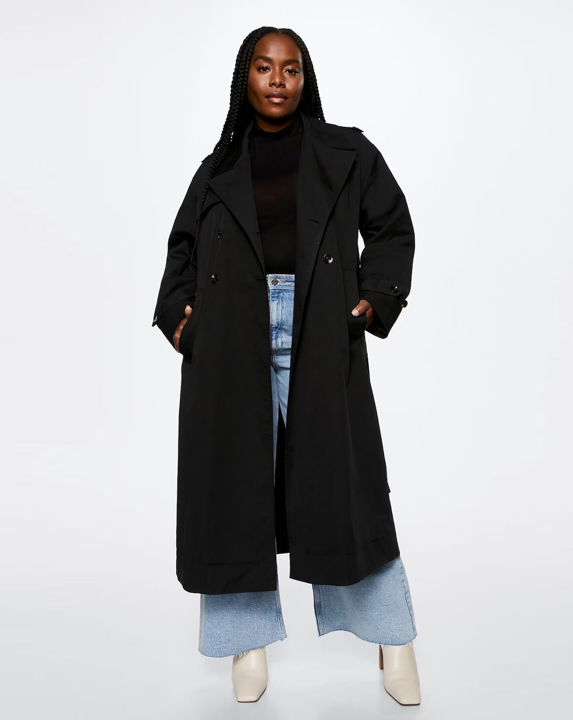Mango + Cotton Classic Trench Coat
