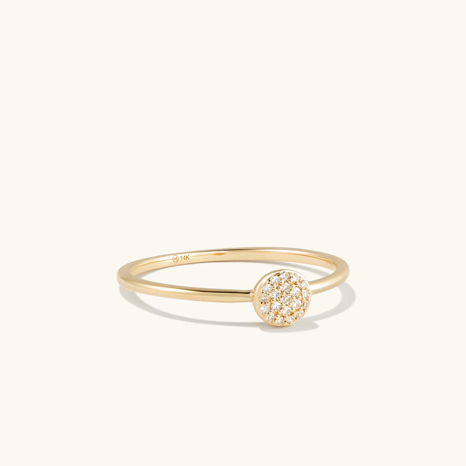 Mejuri + Pavé Diamond Round Ring