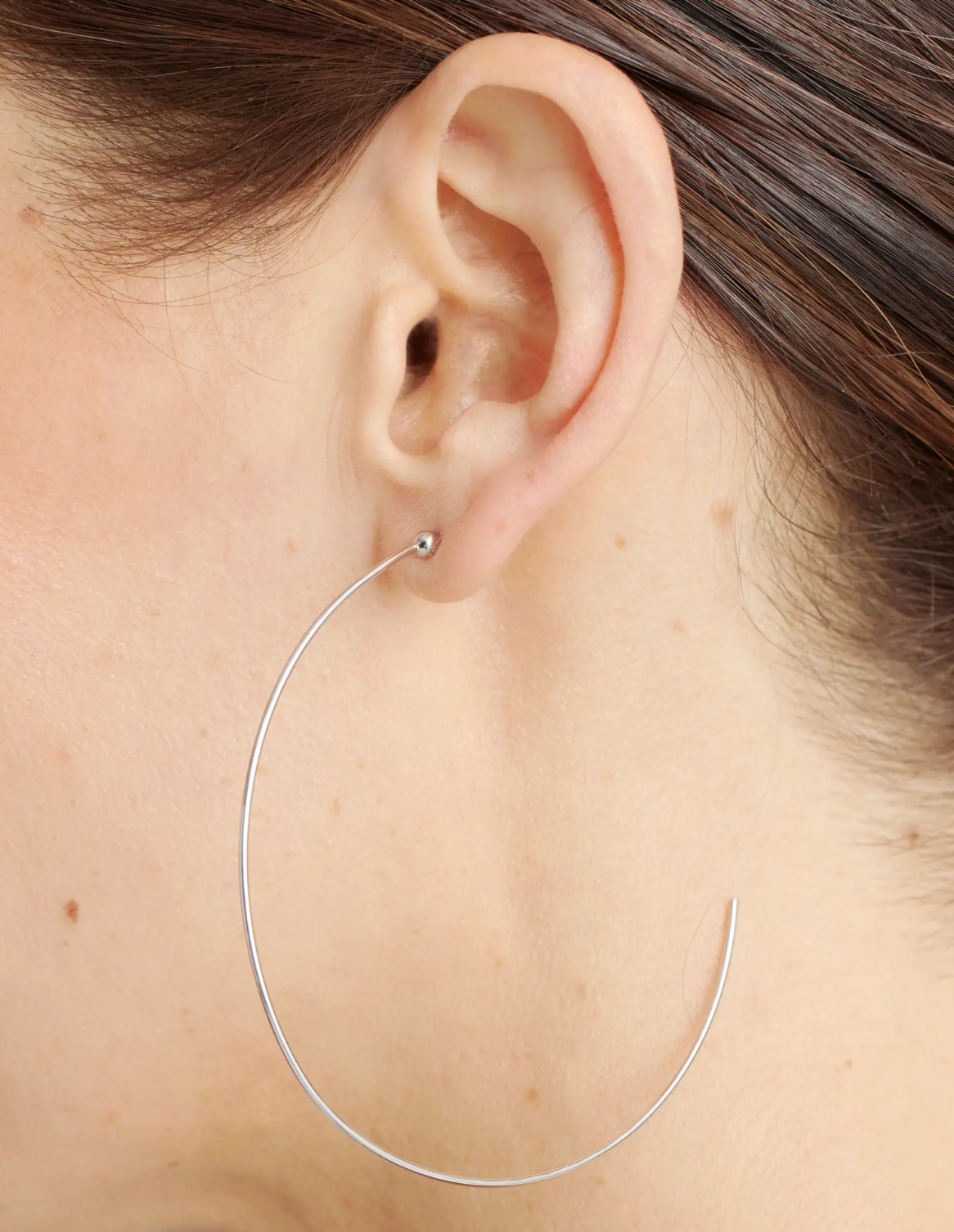 Quince + Silver Bullseye Large Hoops