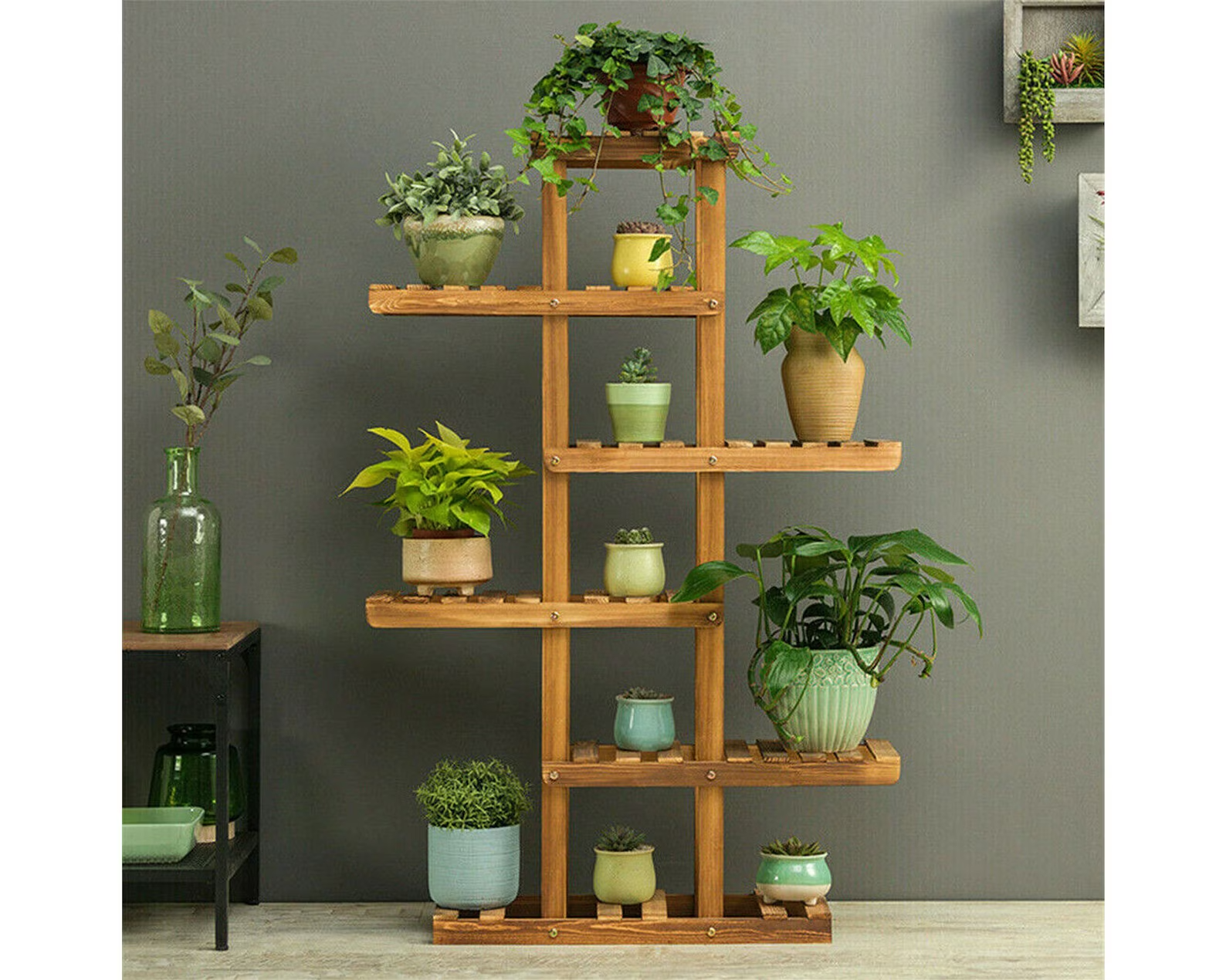 Uzystore + 6-Tier Corner Plant Stand Shelf