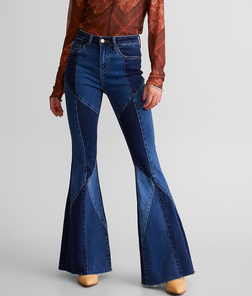 VERVET + High Rise Pieced Super Flare Stretch Jean