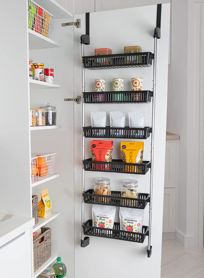 Smart Design + 6-Tier Over The Door Adjustable Pantry Organizer