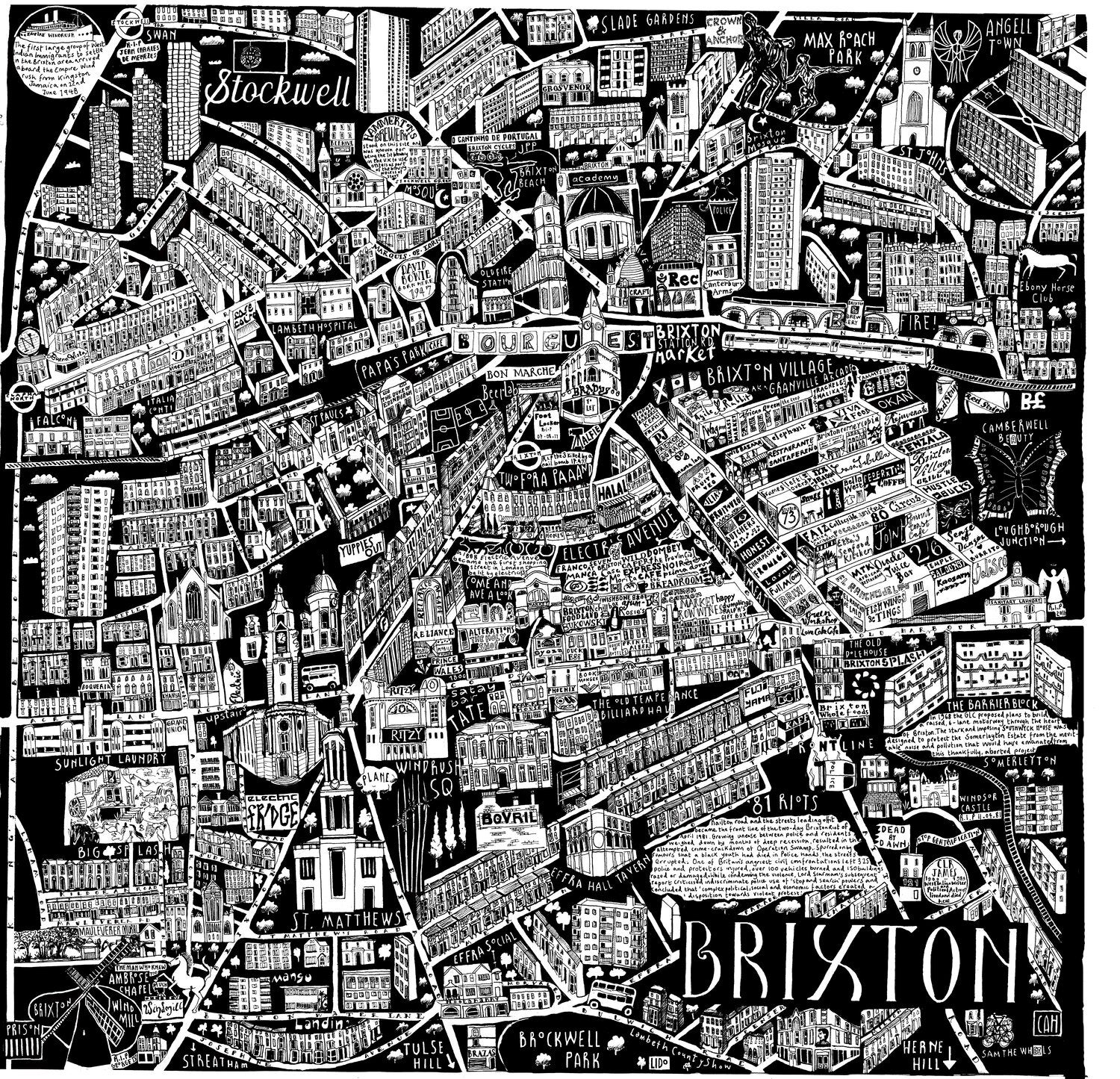 Caroline Harper + Caroline Harper Brixton Map