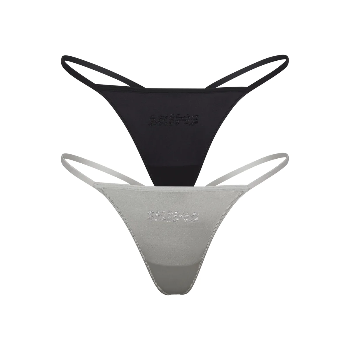 Skims + Rhinestone Stretch Satin String Thong Pack