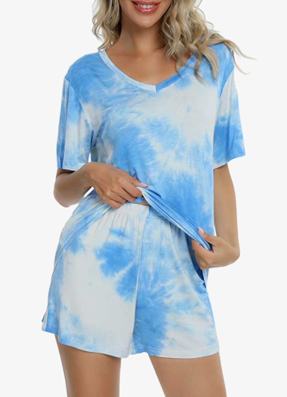 Invug + V-Neck Short Sleeve Shirt and Shorts Set