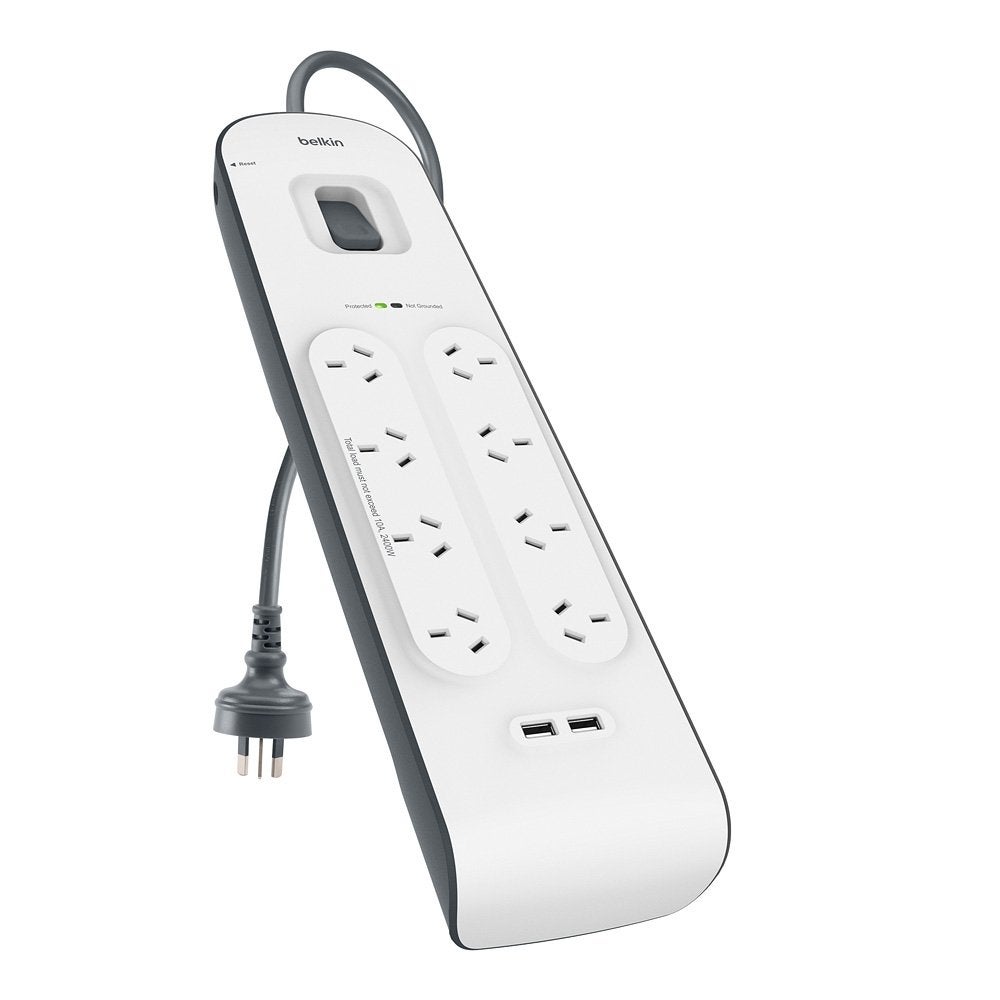 Belkin + Belkin 8-Outlet Surge Protection Strip with USB Charging