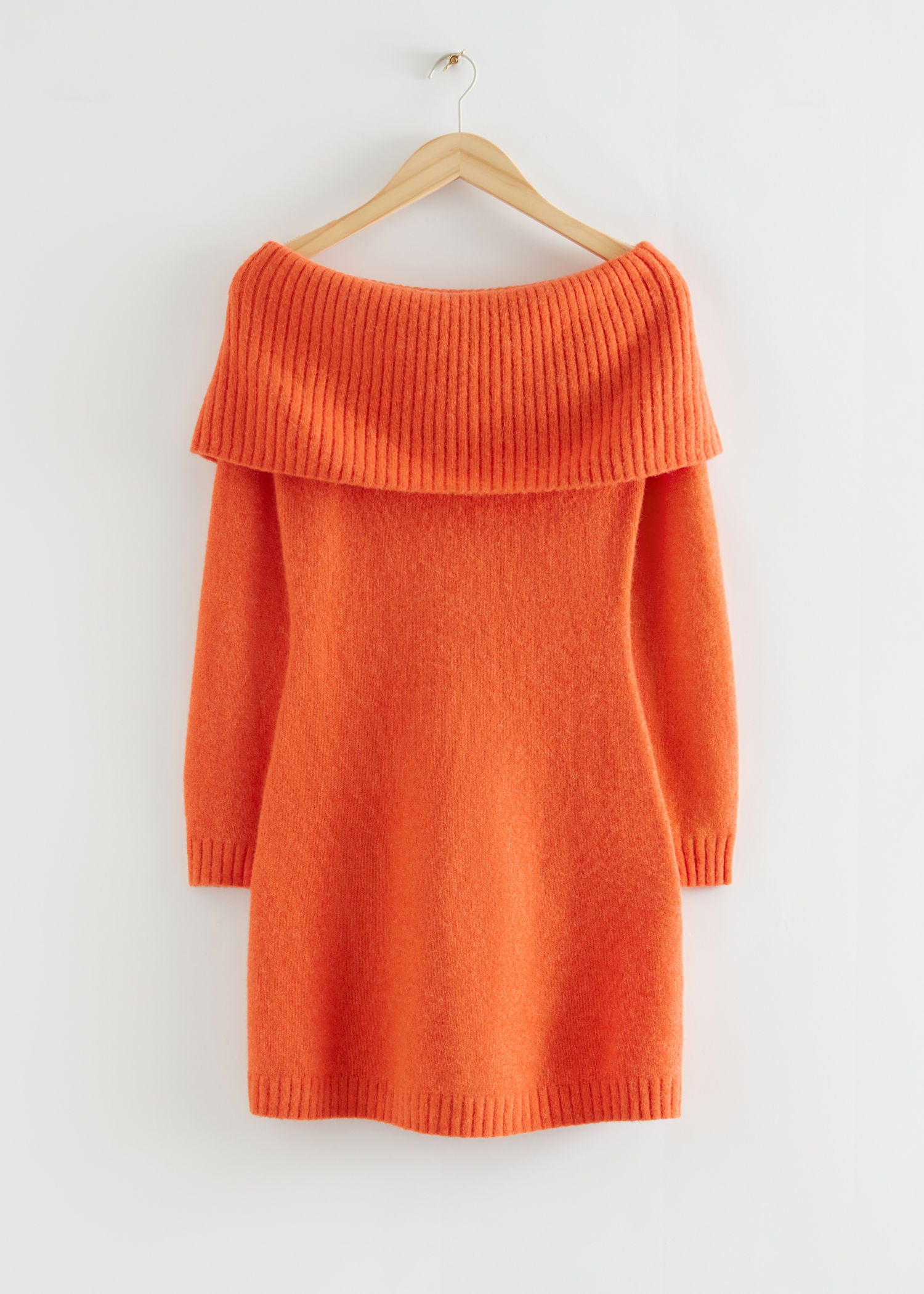 & Other Stories + Off-Shoulder Wool Mini Dress