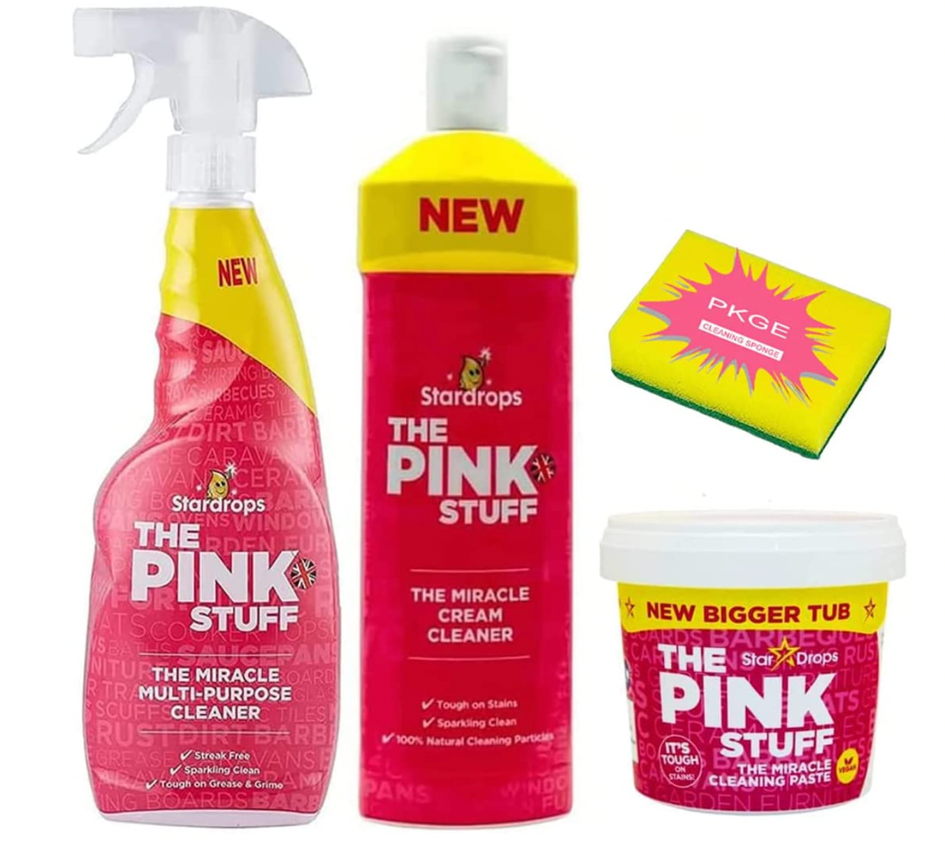 PKGE Store + Pink Stuff Cleaning Multi-Pack Bundle