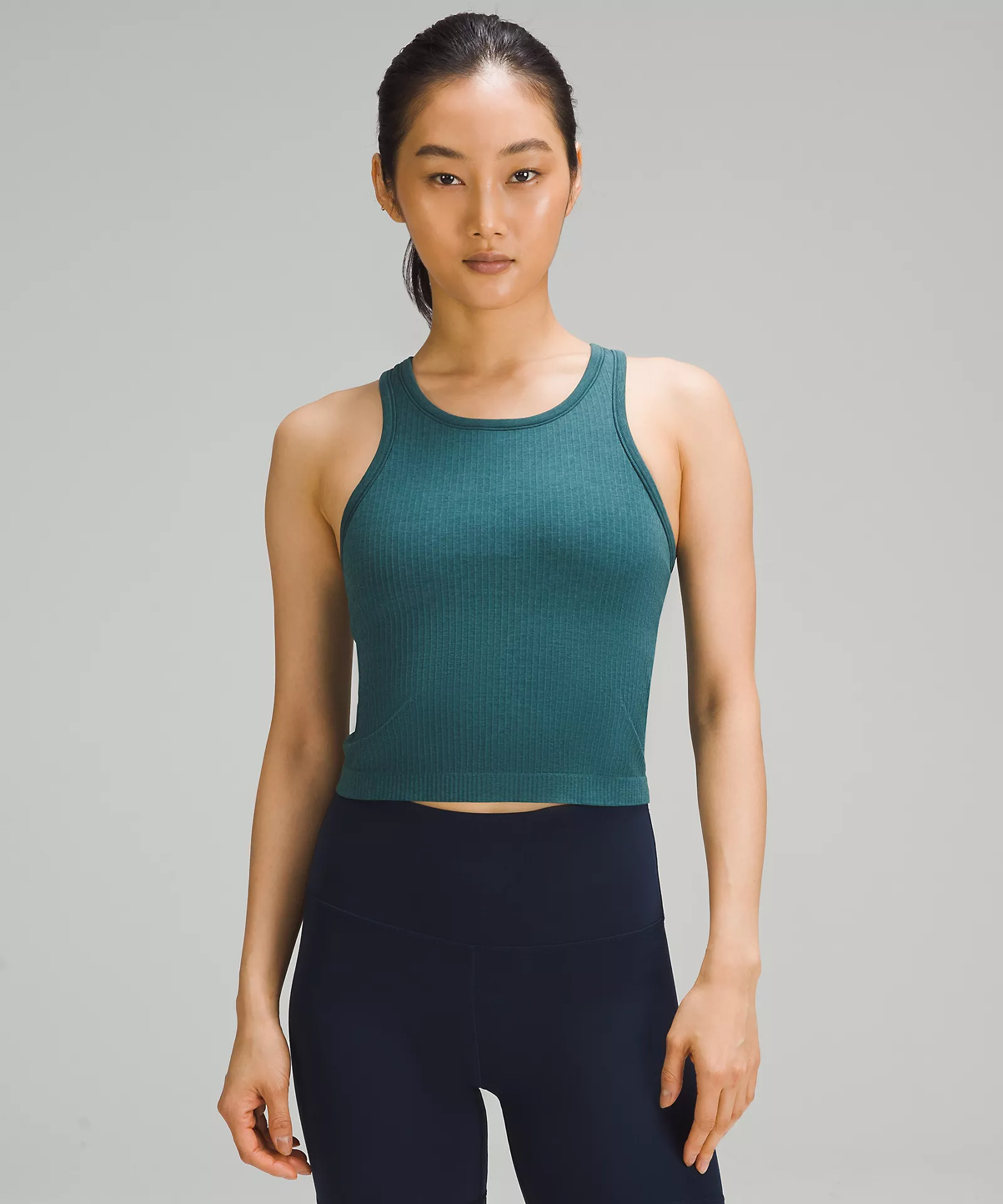 Lululemon + Ebb to Street Cropped Racerback Tank Top