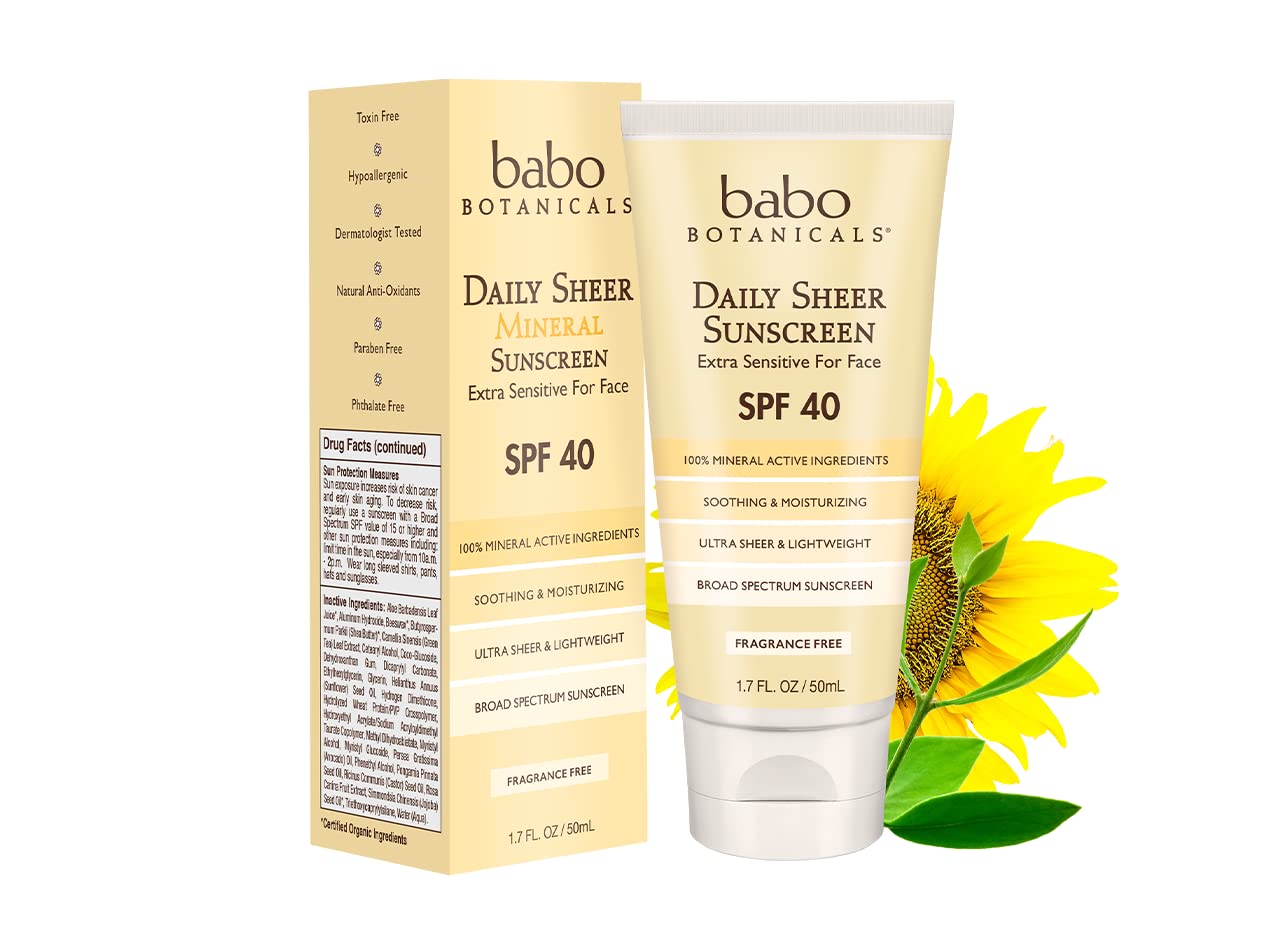 Babo Botanicals + Daily Sheer Sunscreen SPF 40