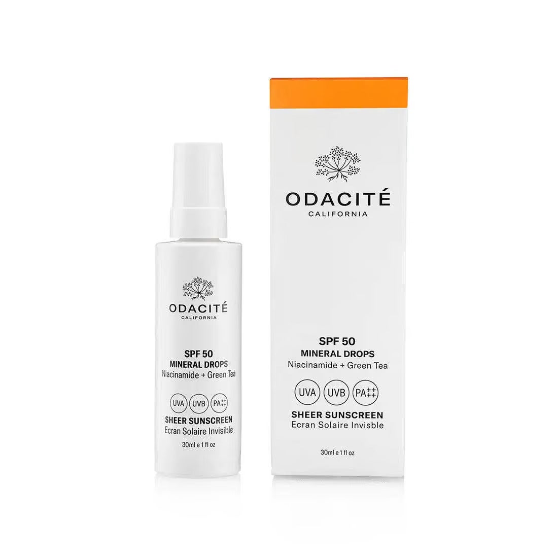 Odacité + SPF 50 Mineral Drops Sheer Sunscreen
