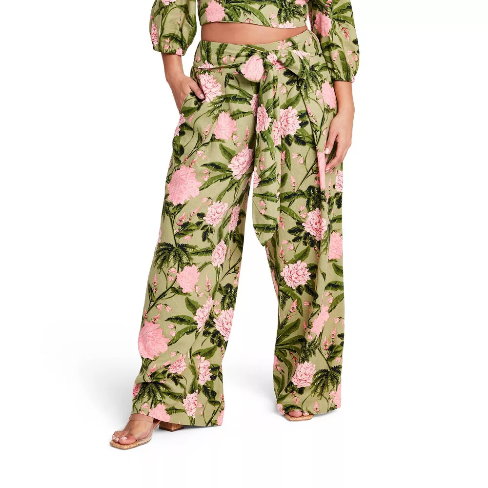 Agua Bendita x Target + Peony Print Wide Leg Pants