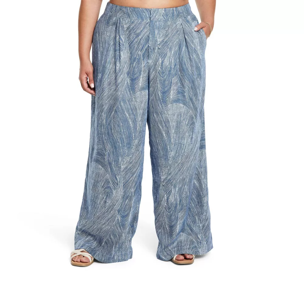 Fe Noel x Target + Fine Line Print Wide Leg Pants