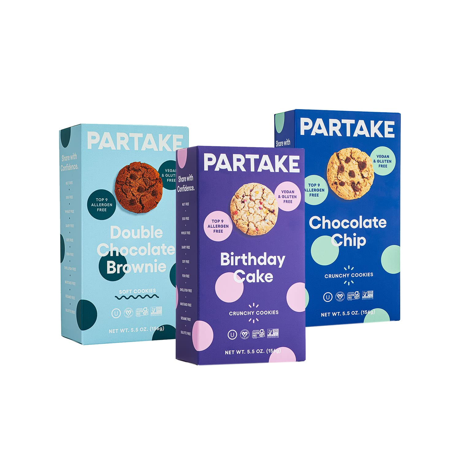 Partake Foods + 3 Box Cookies Variety Pack