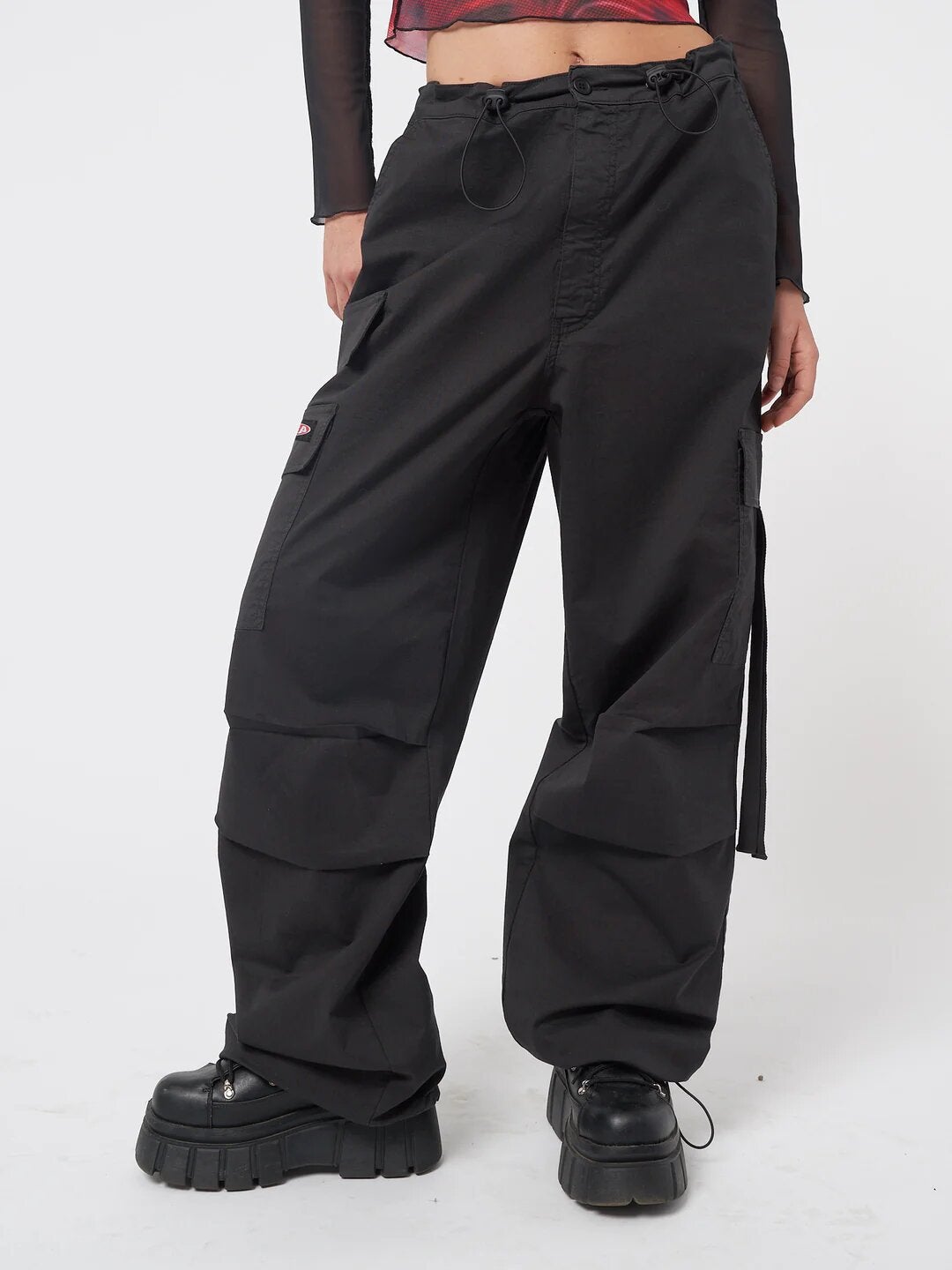 Minga London + Rheo Black Tech Cargo Pants
