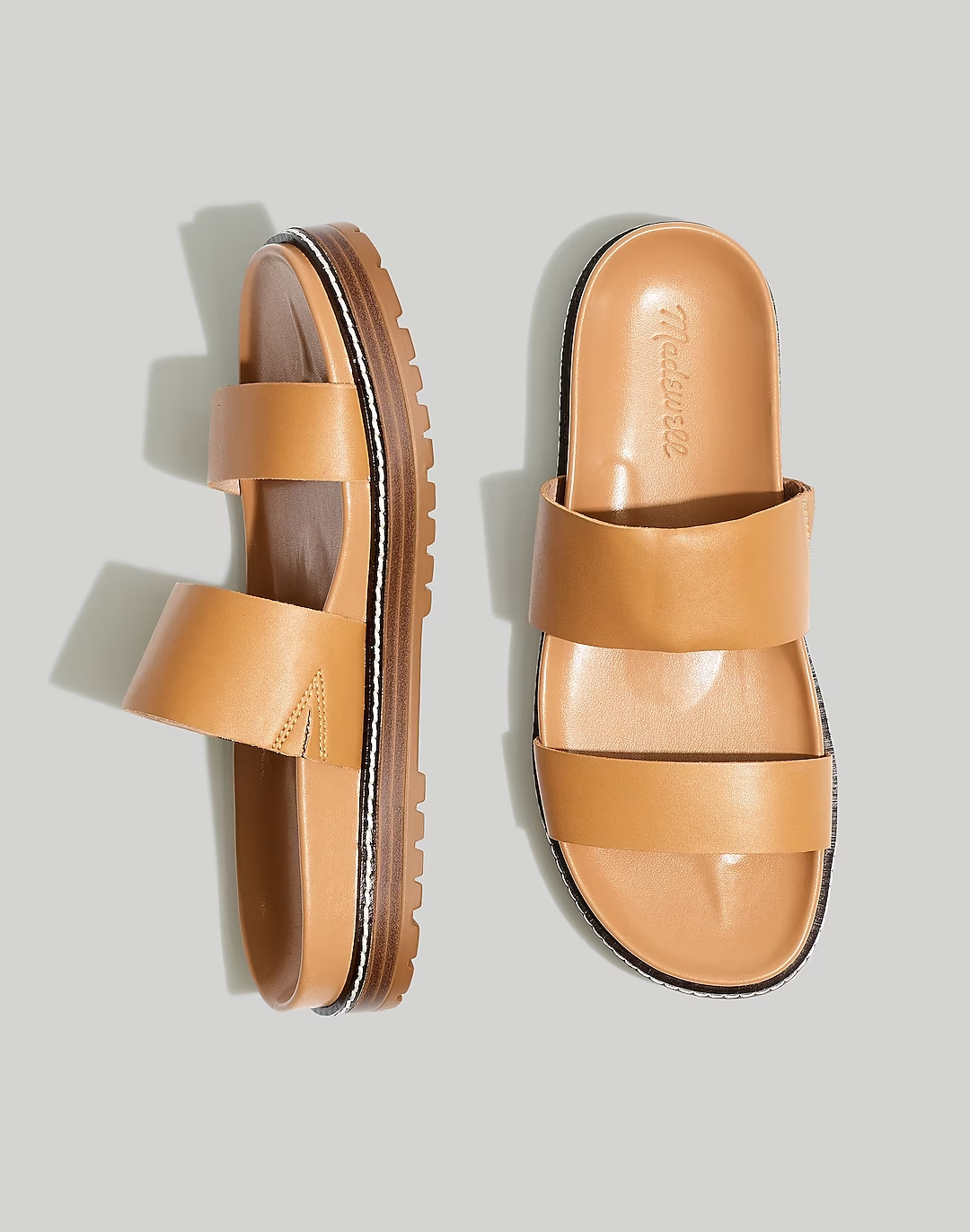 Madewell + The Charley Double-Strap Slide Sandal