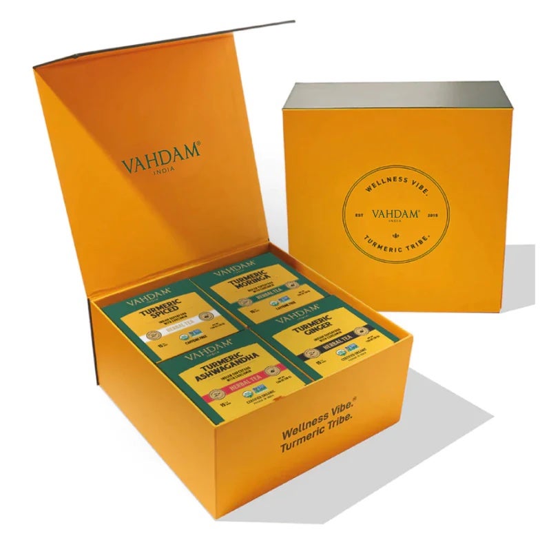 Vahdam + Organic Turmeric Herbal Teas Kit