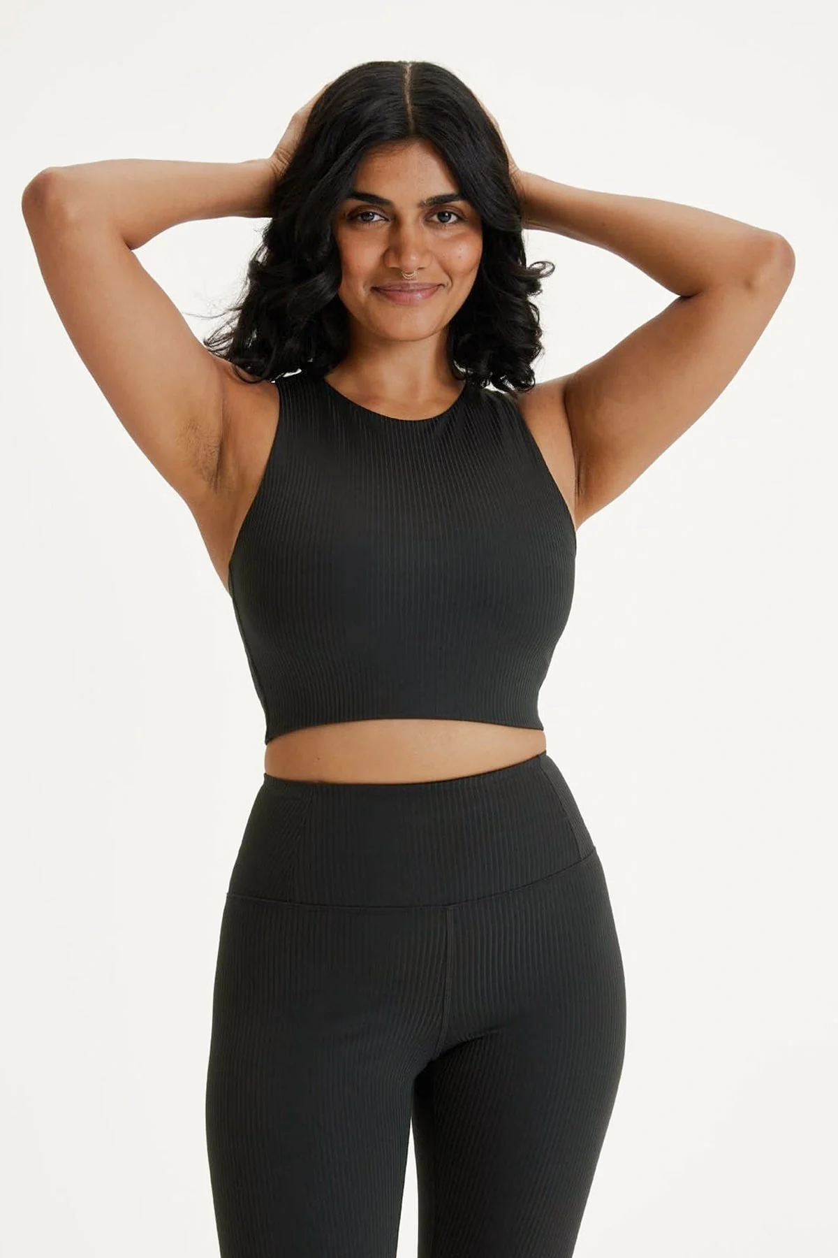 Girlfriend Collective + Black RIB Dylan Tank Bra