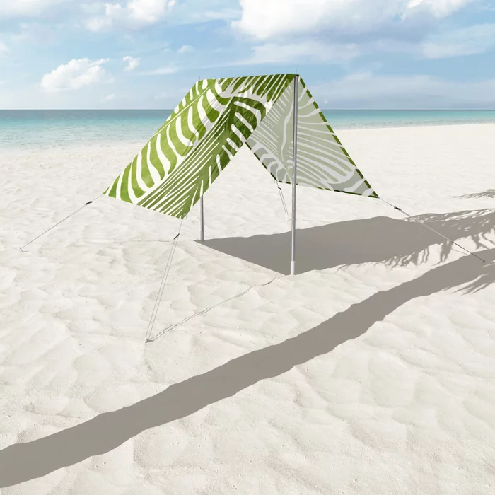 Modern Tropical + Summer Fern Watercolor Sun Shade