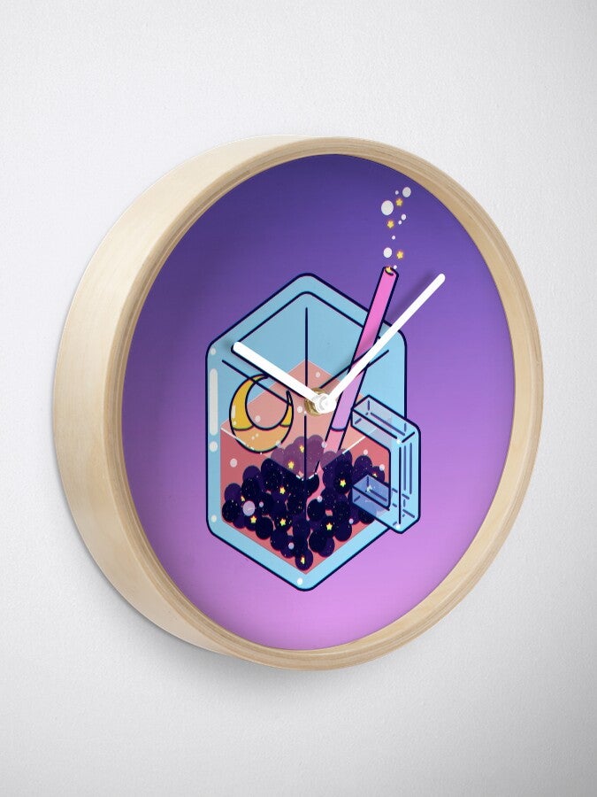Moon + Moon Boba Clock