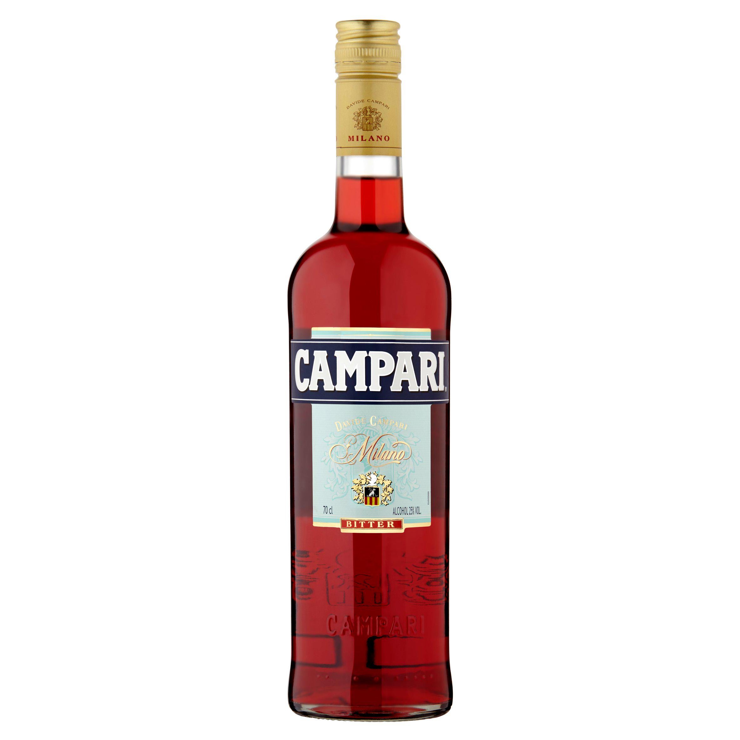 Campari + Campari Bitter, 25% ABV – Italian Spirit Aperitif