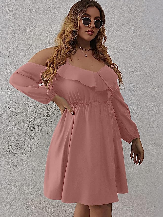 WDIRARA + WDIRARA Women’s Plus Size Cold Shoulder Dress WDIRARA + WDIRARA Women’s Plus Size Cold Shoulder Dress