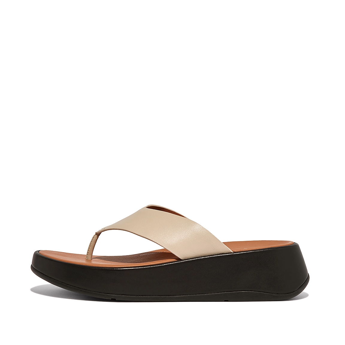 FitFlop + Luxe Leather Flatform Toe-Post Sandals