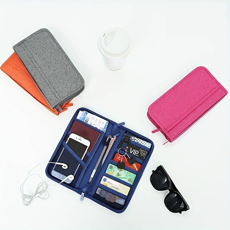 Temu + Going Abroad Document Bag Travel Ticket Passport Storage Bag