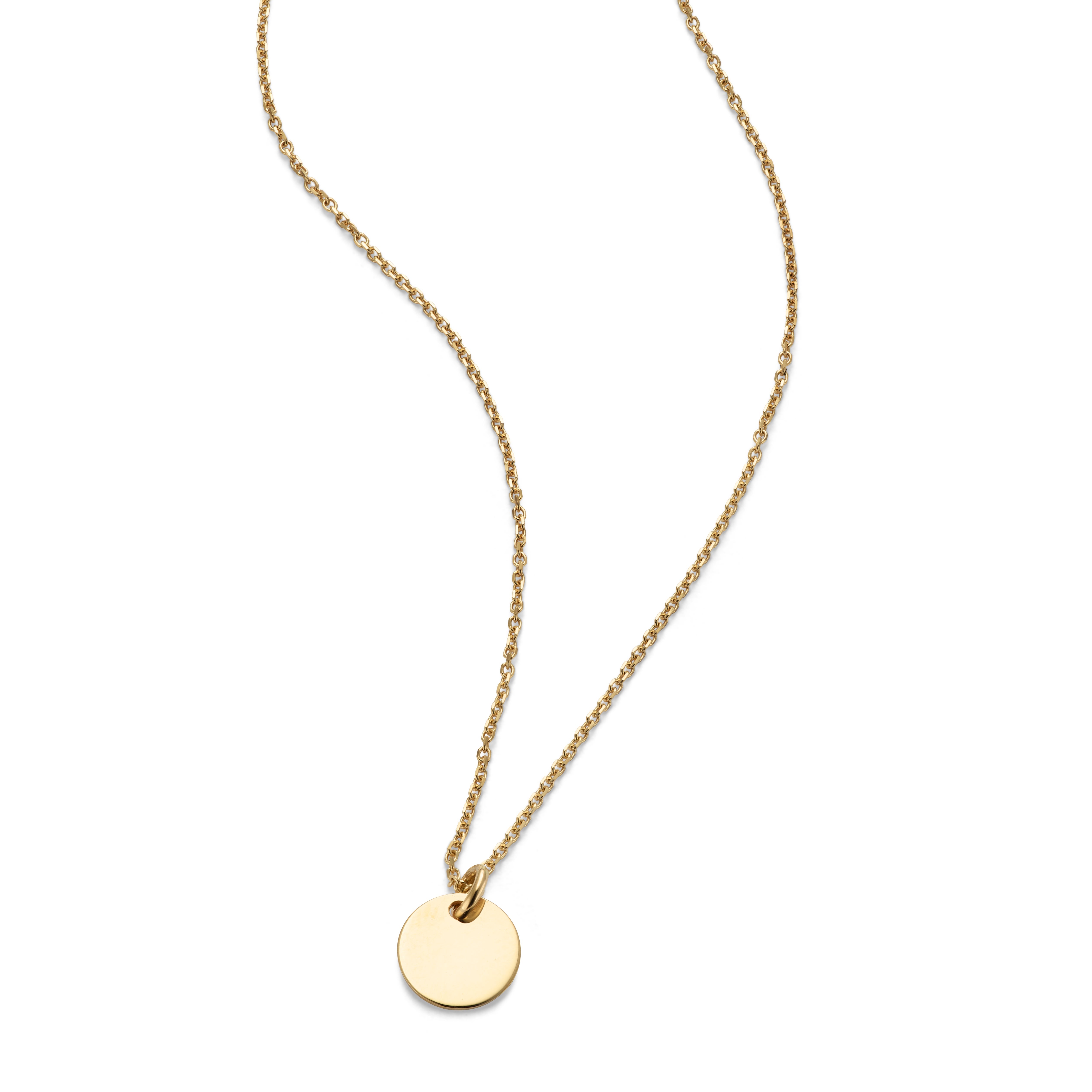 Shane Co. + Linden 14K Gold Engravable Disk Pendant