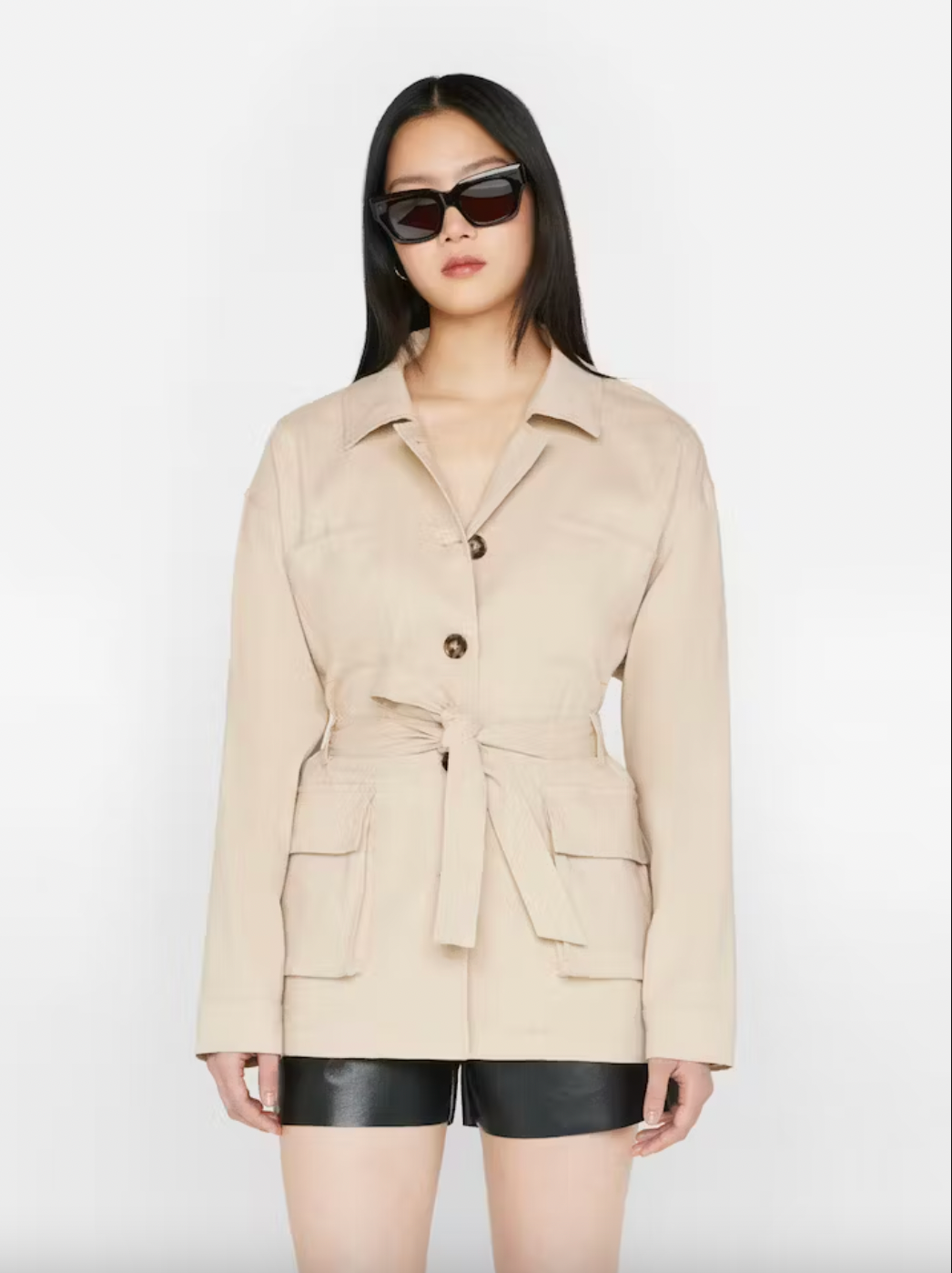 Frame + Cargo Jacket In Sand