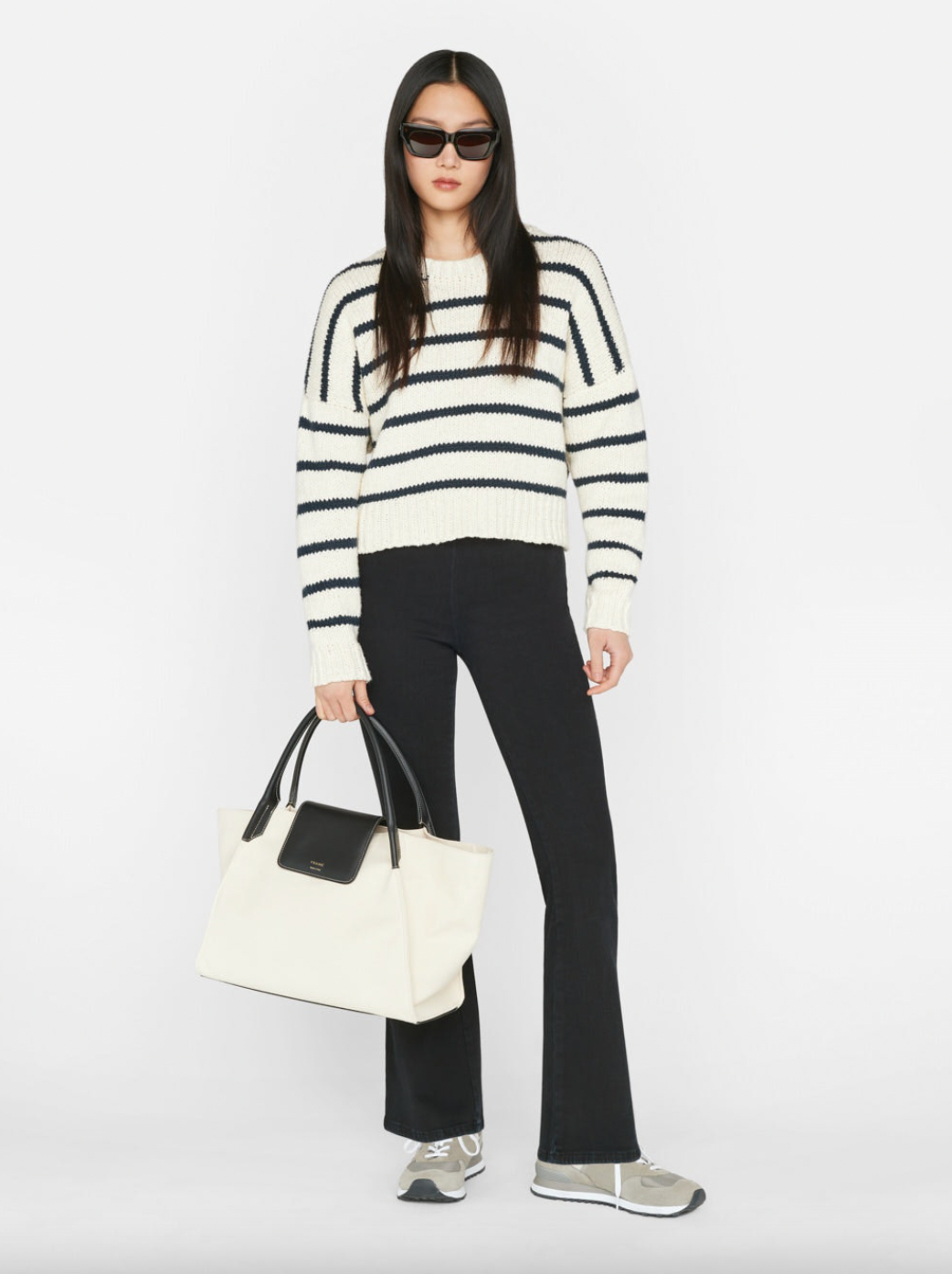 Frame + The Jetset Flare In Sheen Noir