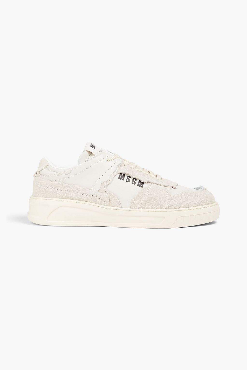 MSGM + Leather and Suede Sneakers