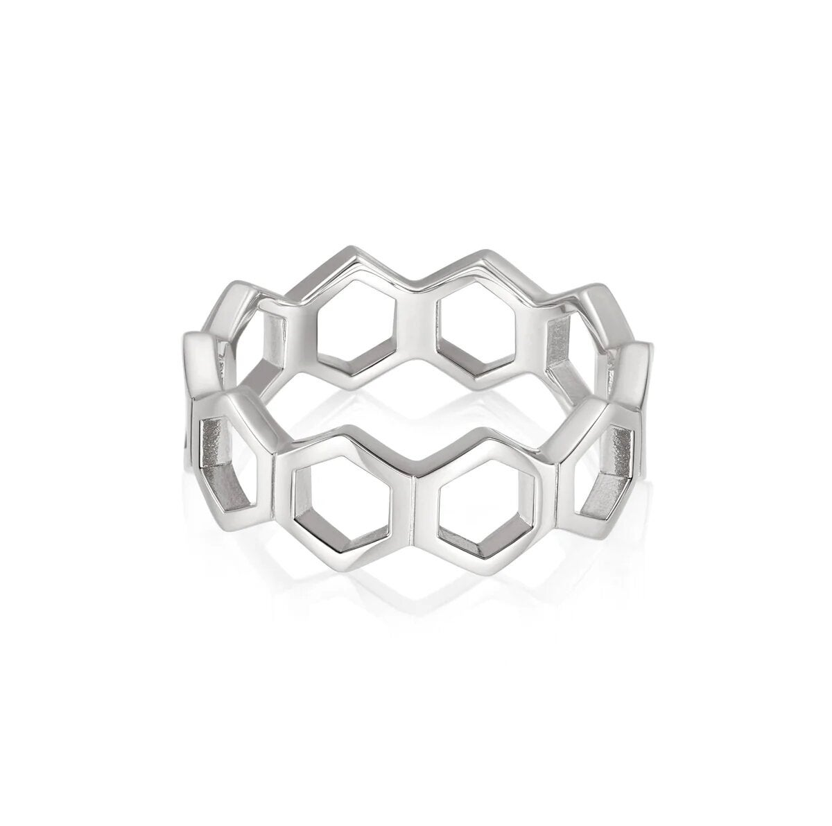 Daisy London + Open Hexagon Band Ring