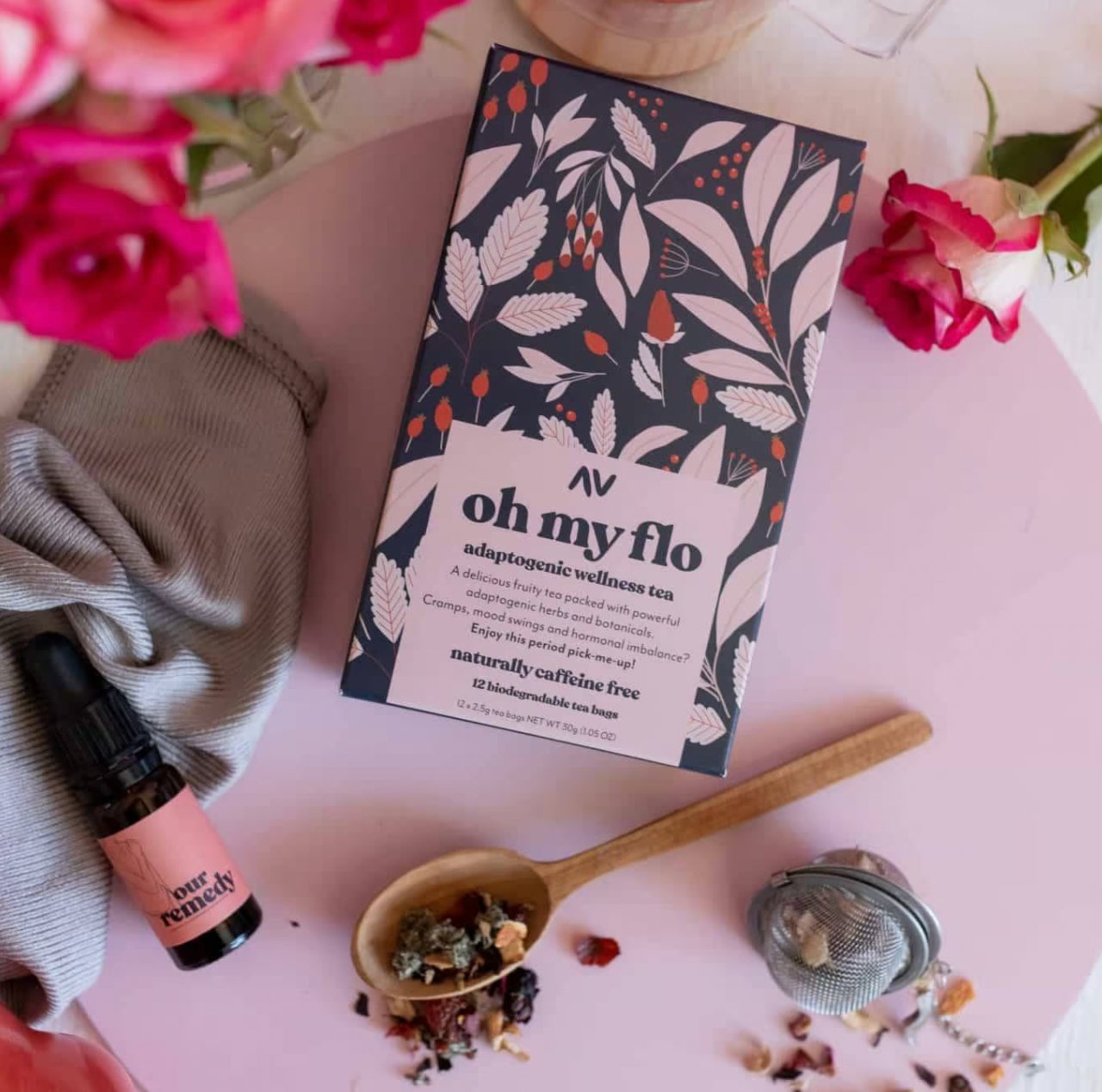 Our Remedy + Oh My Flo Natural Adaptogenic Wellness Tea 12