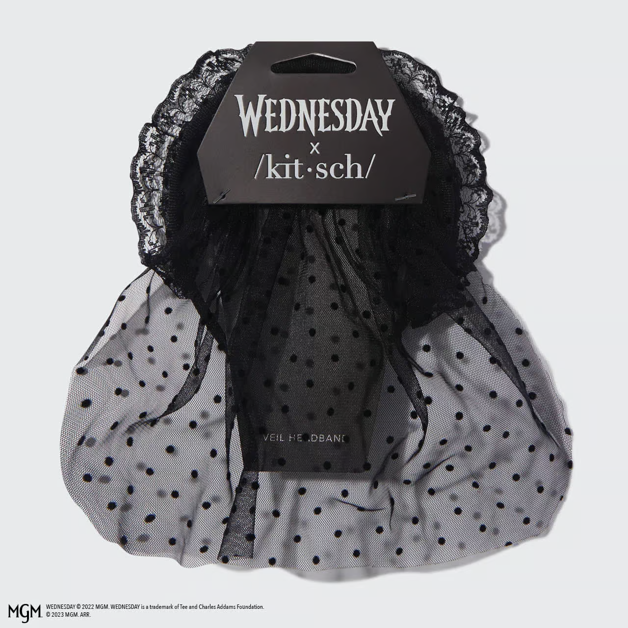 Wednesday x Kitsch + Wednesday x Kitsch Goth Veil Headband