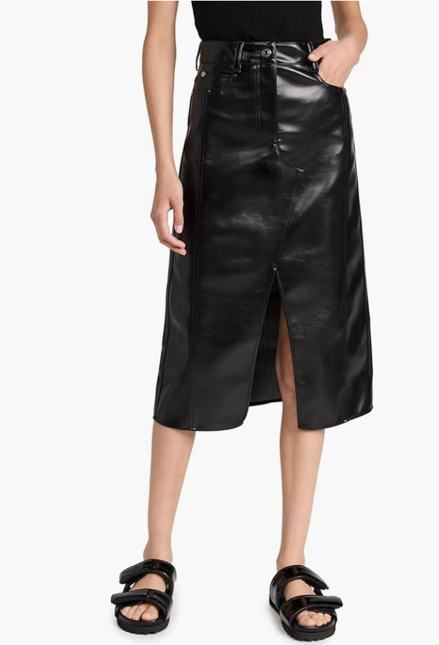 MSGM + Vegan Leather Pencil Skirt