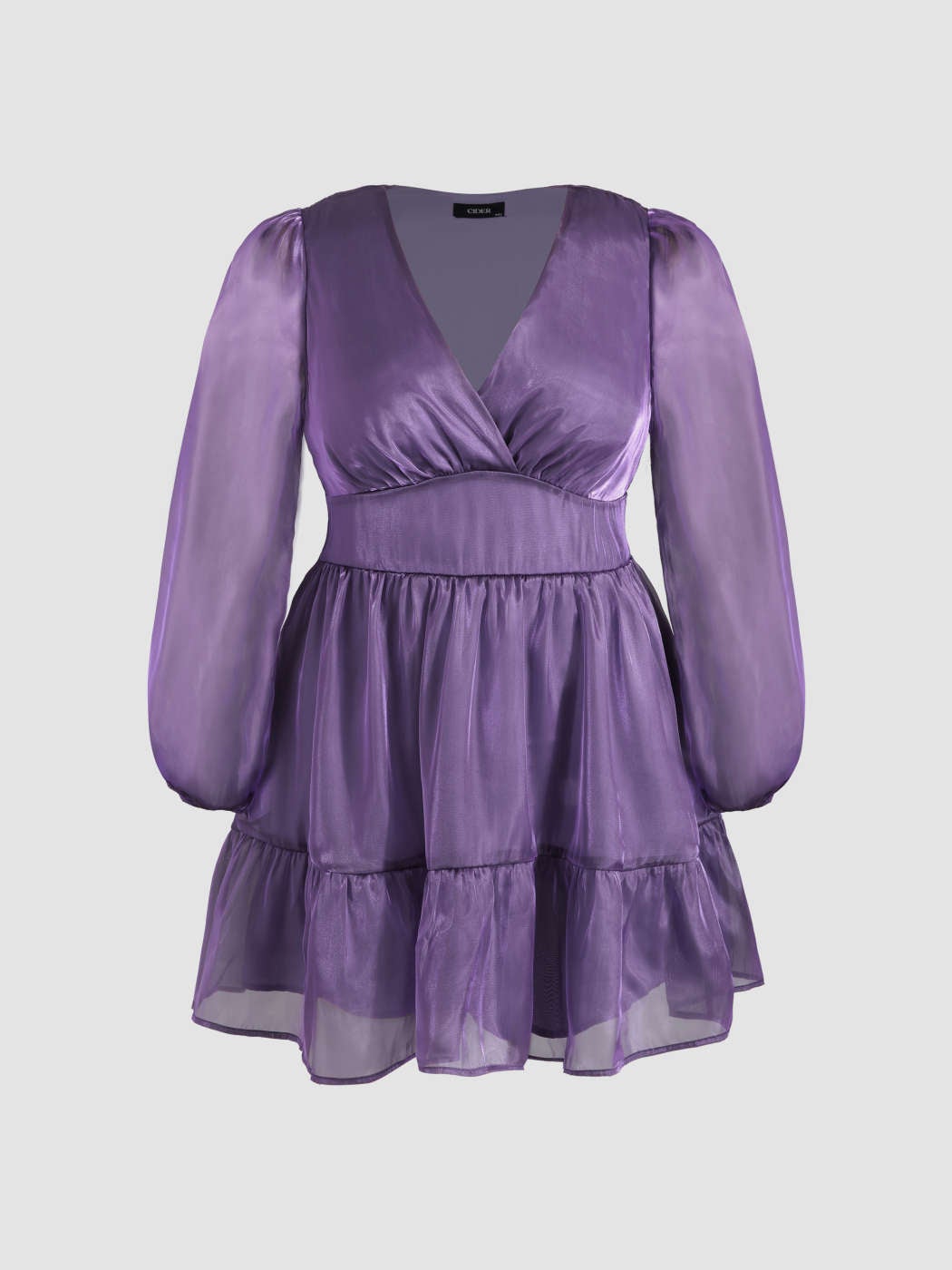 Cider + Solid Mesh V-neck Short Dress Curve & Plus