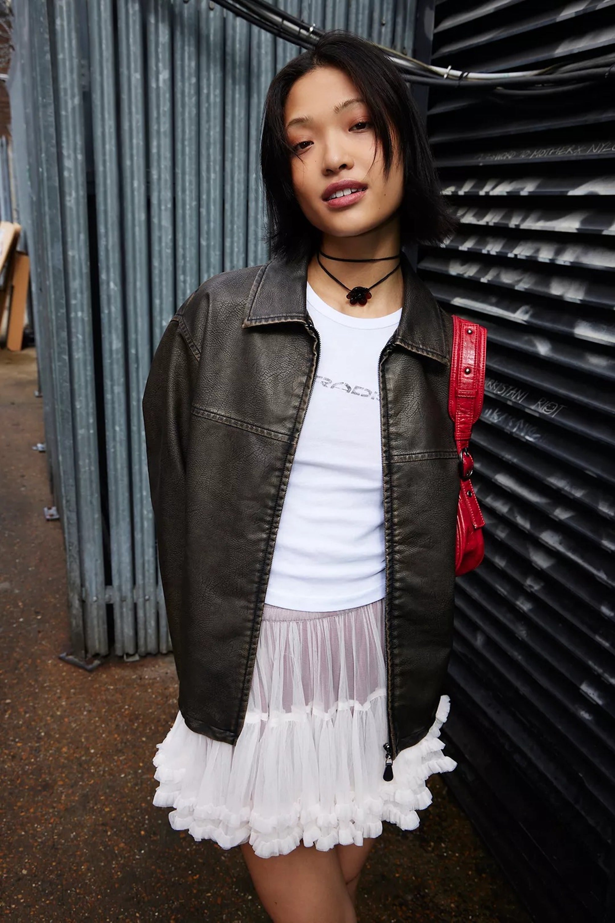 BDG + Faux Leather Workwear Jacket