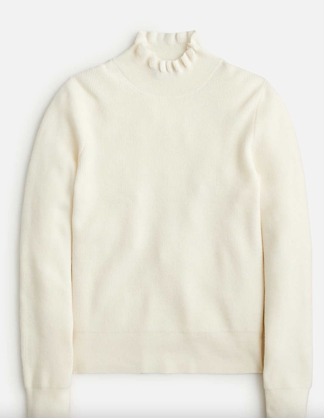 J.Crew + Ruffleneck Merino Wool-Blend Sweater