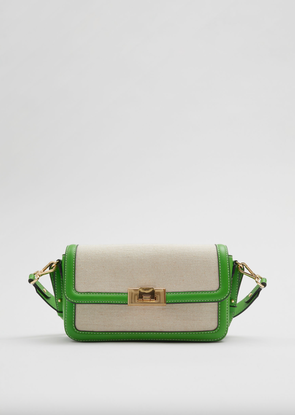 & Other Stories + Leather Canvas Crossbody Bag