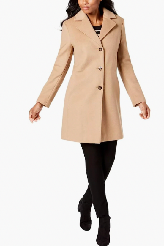 Calvin Klein + Classic Cashmere Wool Blend Coat