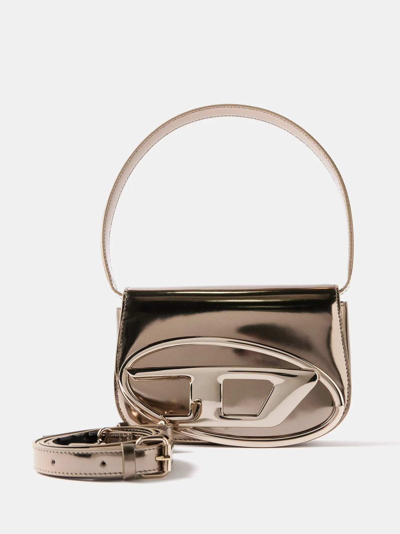 Diesel + 1DR Metallic-Leather Shoulder Bag