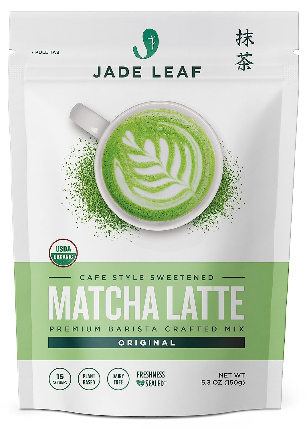 Jade Leaf Organic Matcha Latte Mix Cafe Style Sweetened Blend Sweet Matcha Green Tea