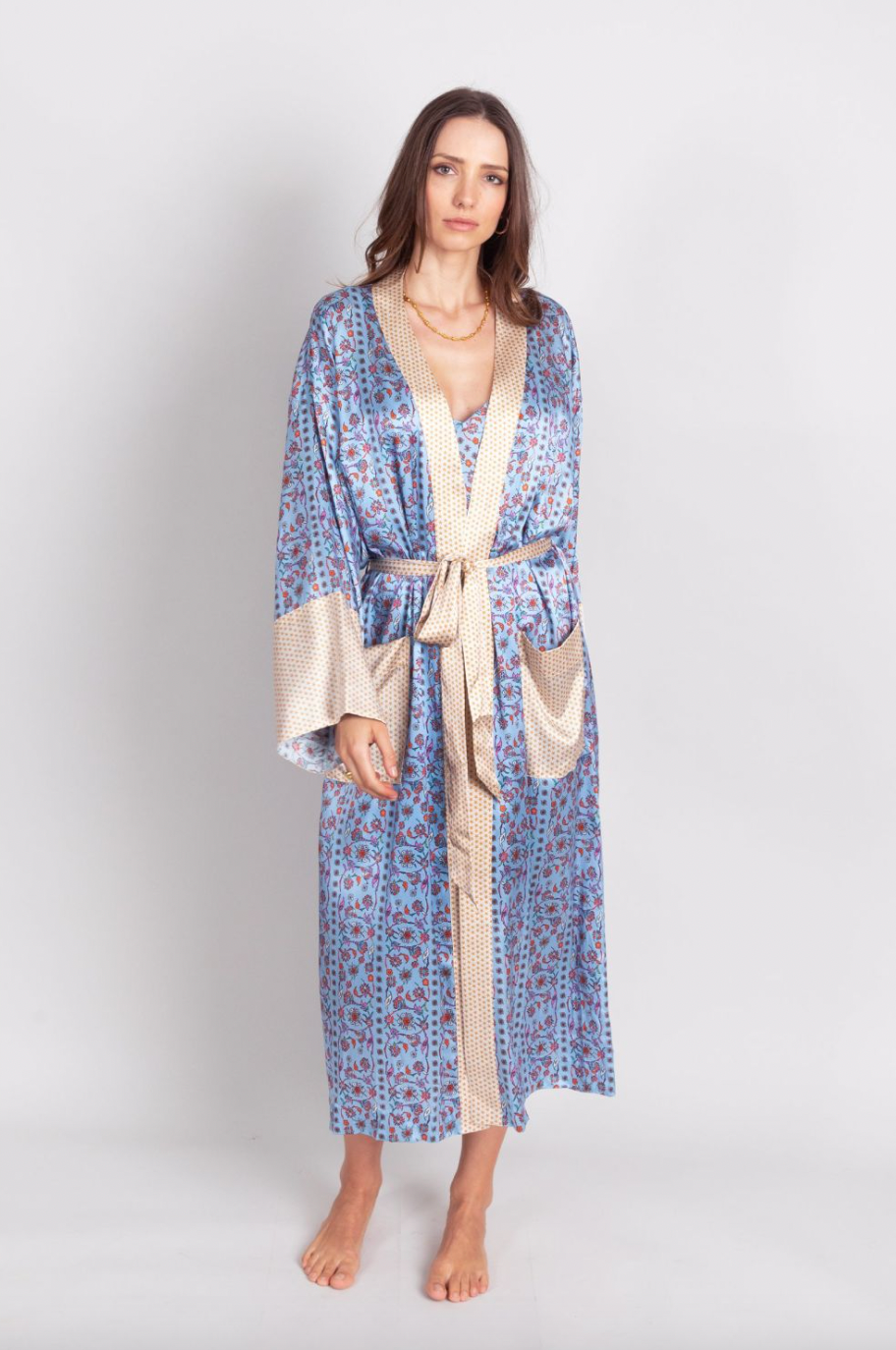 Jessica Russell Flint + Ezme Long Silk Robe