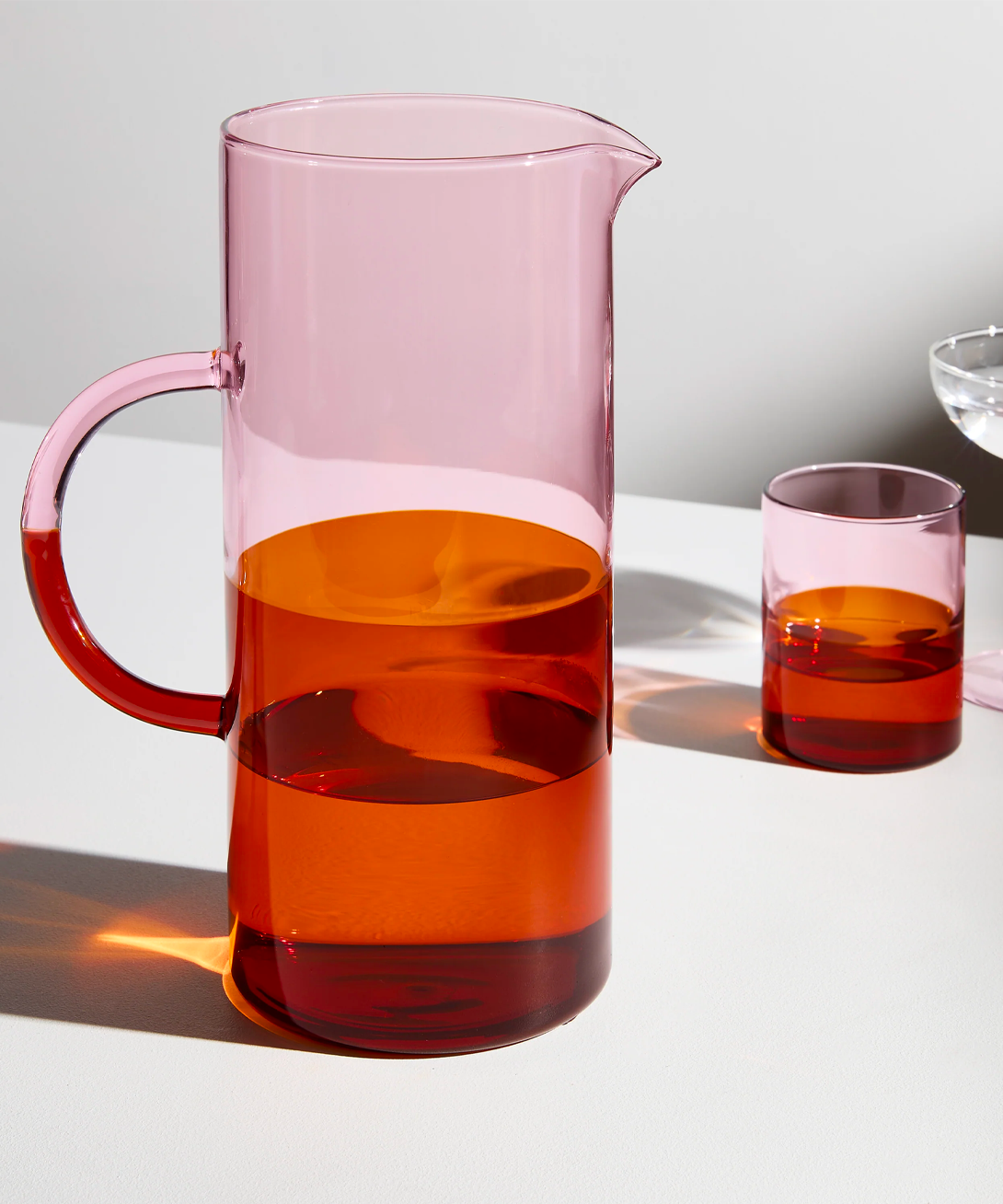 Fazeek + Two Tone Pitcher, Pink + Amber